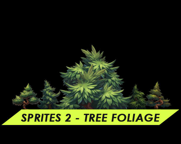Stylized Sprites – Vol 2 – Tree Foliage by oleekconder