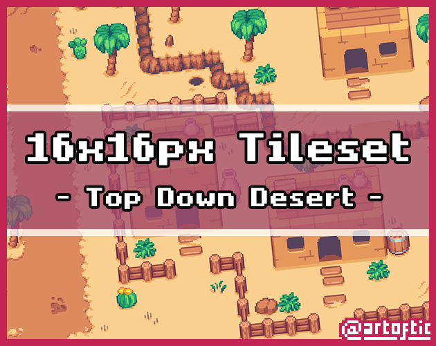 Pixel Art Tileset - Top Down Desert- 16x16 by Victor "Tic" Athayde