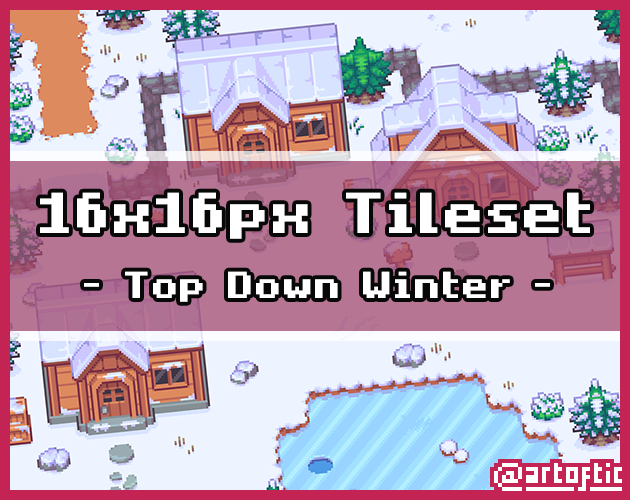 Pixel Art Tileset - Top Down Winter - 16x16 by Victor "Tic" Athayde