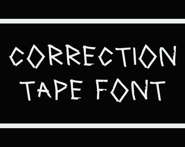 Correction Tape - Free Font by GGBotNet