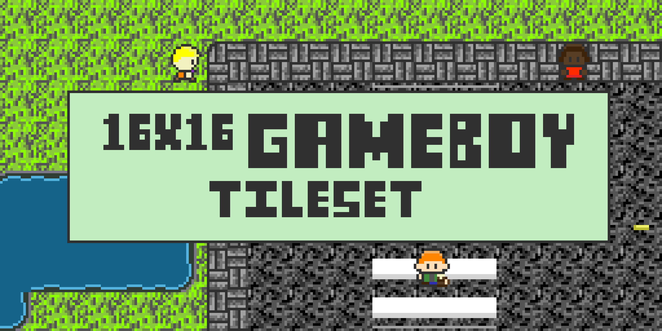 Gameboy Style RPG Tileset - Game Asset Pack by Amaze_Bob