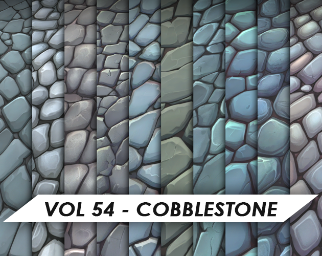 Stylized Textures – Vol 54 – Cobblestone by oleekconder