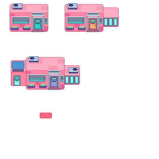Various Pink Pixel Assets by gurokitty