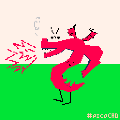 Welsh Flag PicoCAD by TomDoy