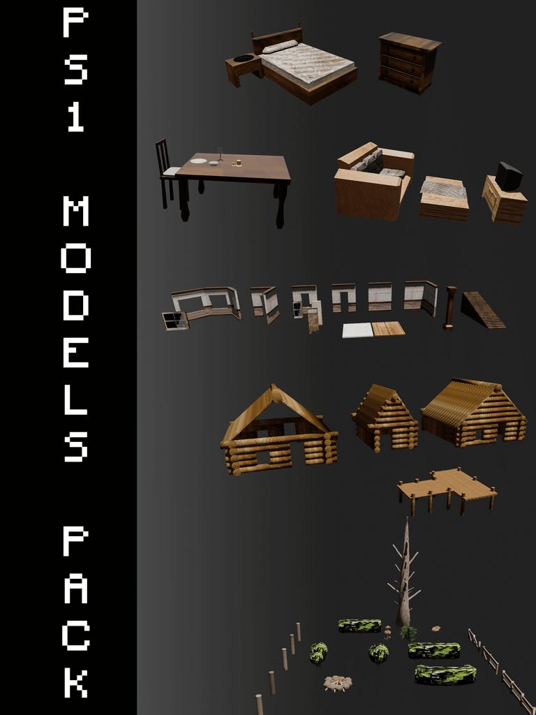 PS1 PSX Old Models Low-poly 3D model by Hornero Estudio