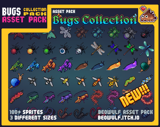 Beowulf's Insects Pixel Art Asset Pack by Beowulf