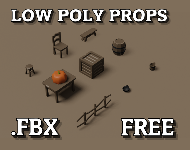 Free Low Poly Props by Gojuro