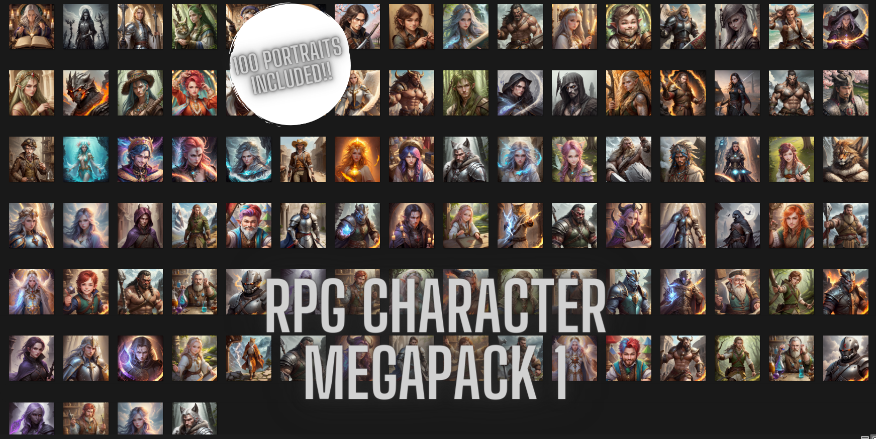RPG Character Portraits MEGAPACK 1 by jacksonnevins