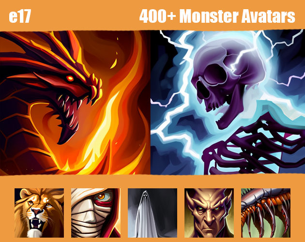 e17 Fantasy Monster Avatars by echo17