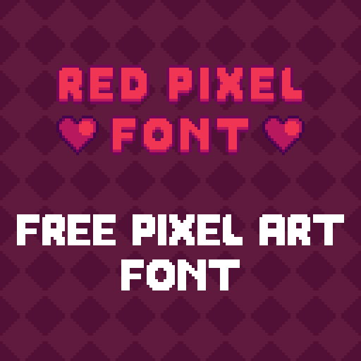 Red Pixel Font by Glimmer