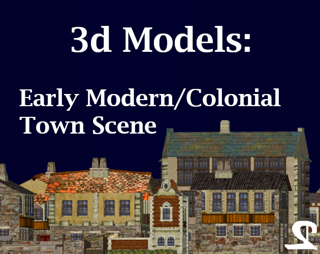 3d Models: Early Modern / Colonial Town Scene by Beelim Solutions