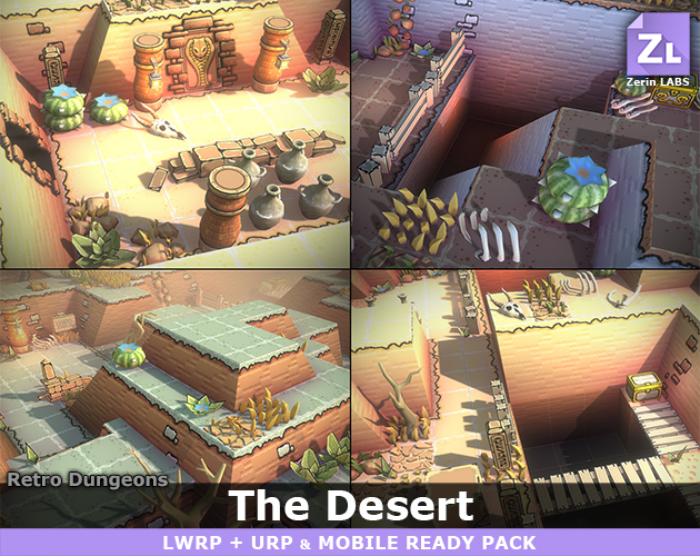 Lowpoly modular dungeon : The Desert by ZerinLABS