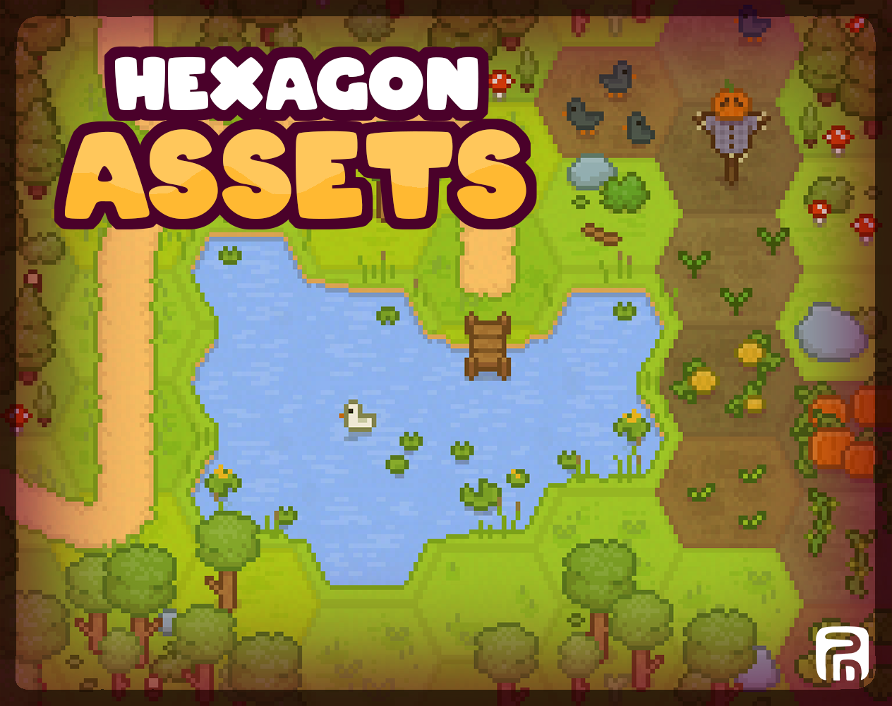 Farming Top-down Tileset (Pixel Art) by Penzilla