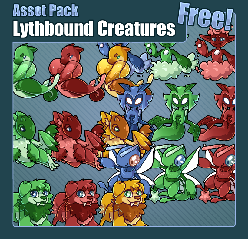 Lythbound Creatures Asset Pack [Free!] by Jackalune