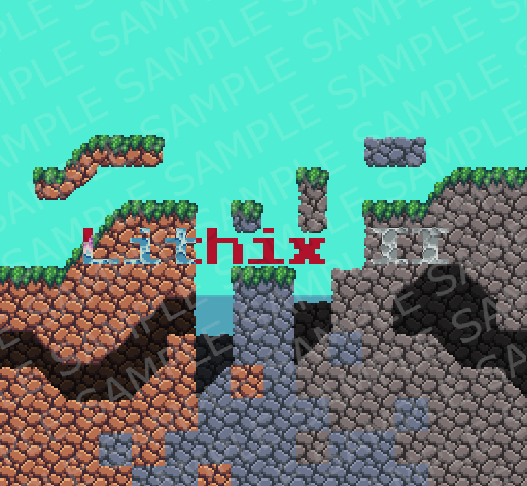 Lithix II 16x16 stones/grass tileset 3-pack by sovietshnuckums@gmail.com