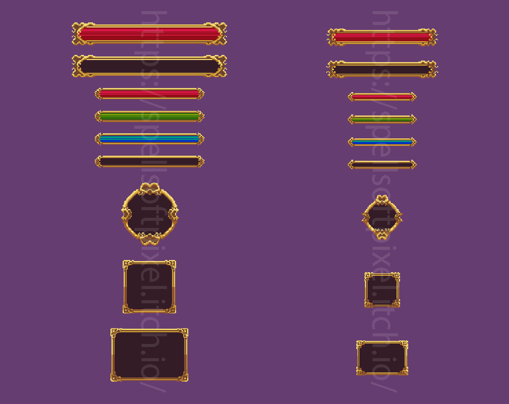 Pixel Art UI - Gothic, Medieval, RPG, Dark, Fantasy by SpellSoft Pixel