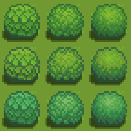 Pixel Art Top Down Bushes Pack by dustdfg