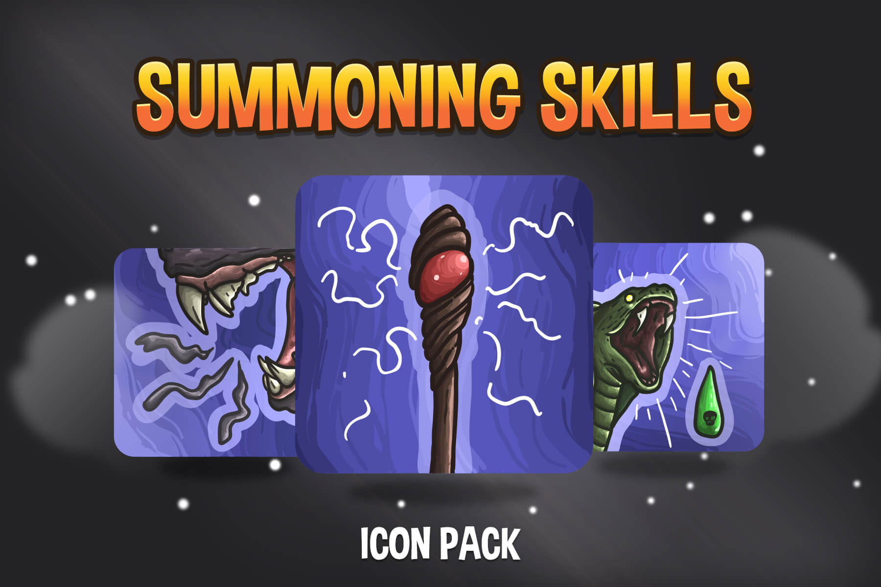 Summoning Skill Vector Icons by Free Game Assets (GUI, Sprite, Tilesets)