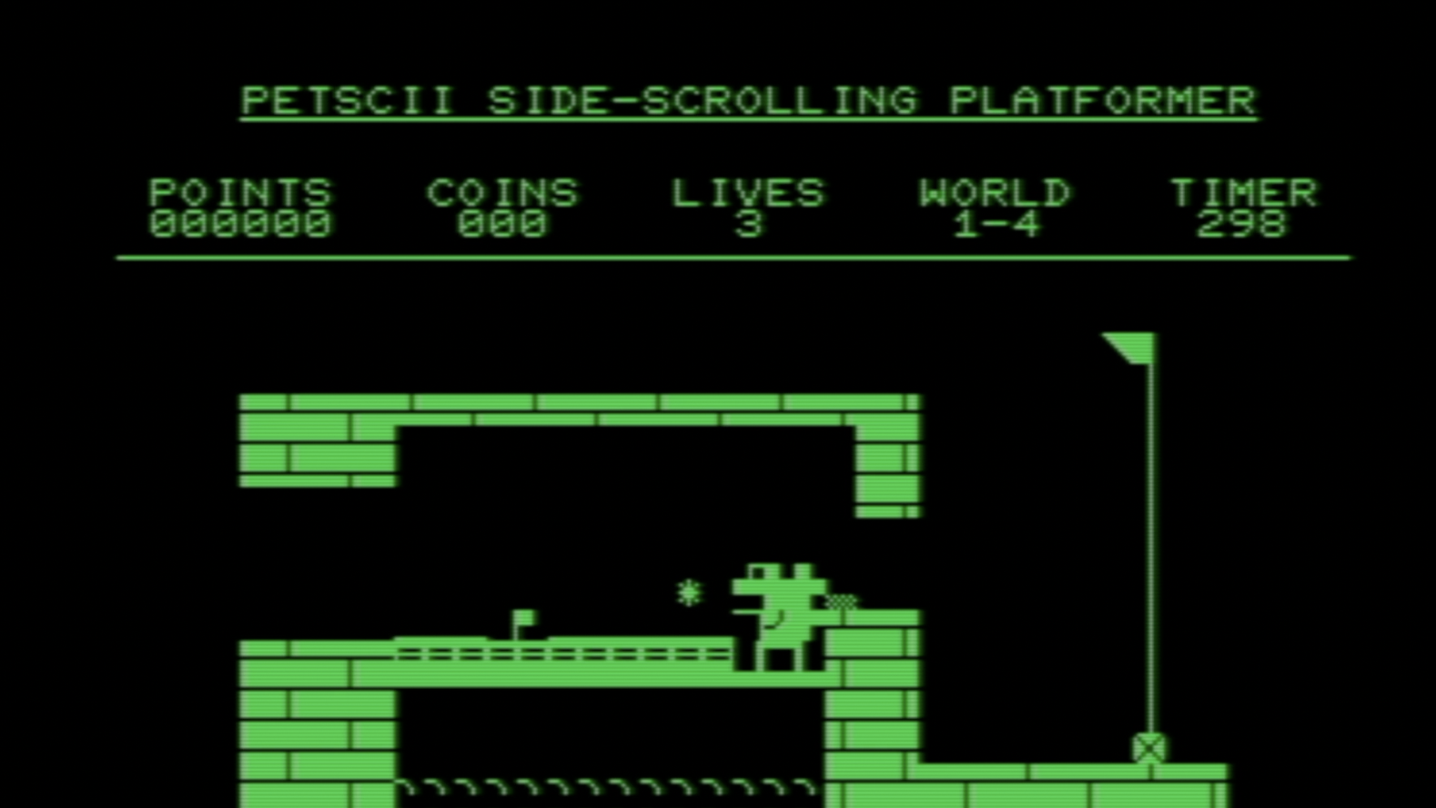 PETSCII Side-Scrolling Platformer by jimbo