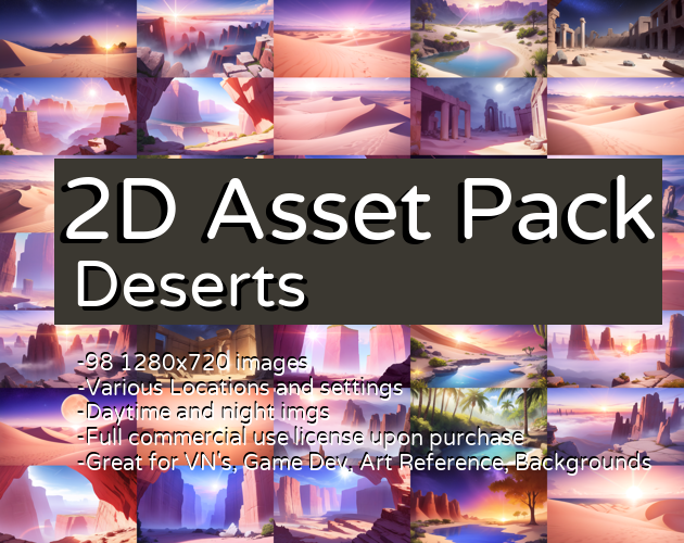 Deserts 2D Asset Pack by Straw Lion
