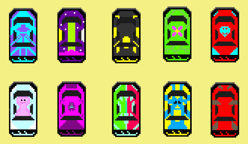 2D Cars - pixelArt with scripts by FOMDOM