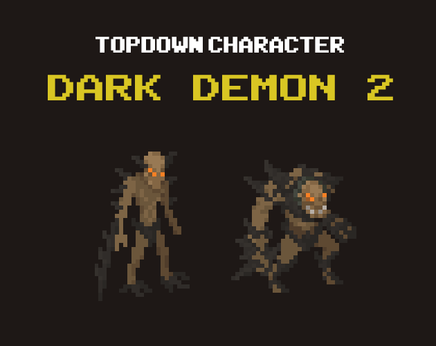 Dark Demon 2 - Top Down Pixel Art Character Assets by sanctumpixel