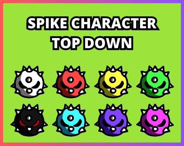 Spike Character Top Down 8 Directions by RGS_Dev