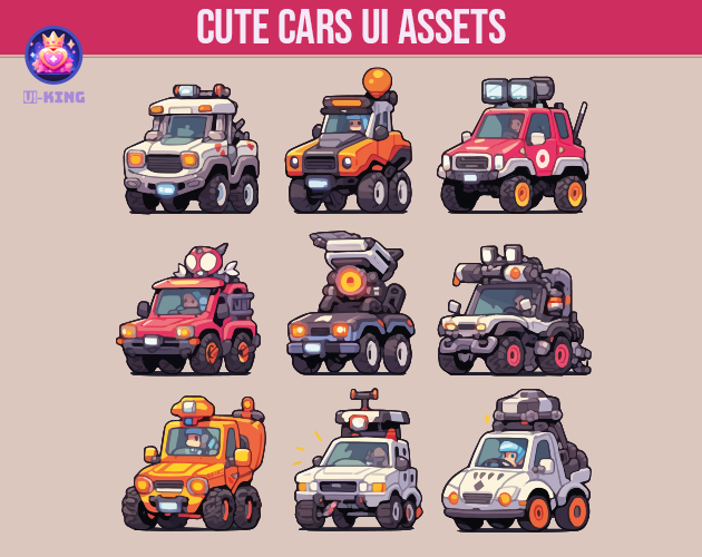 CUTE VECTOR CARS UI by UI-KING