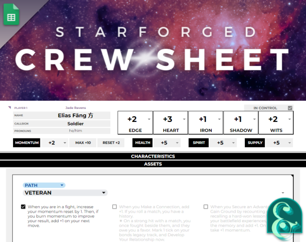 Starforged Crew Sheet by JadeRavens