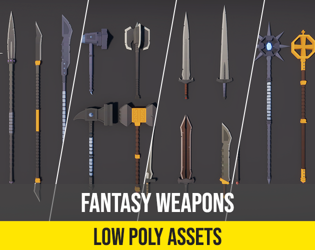 Low Poly RPG Fantasy Weapons by JustCreate3D