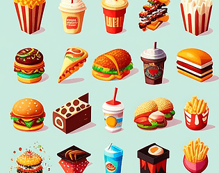 Children Food Sprites by BiGamesTycoon
