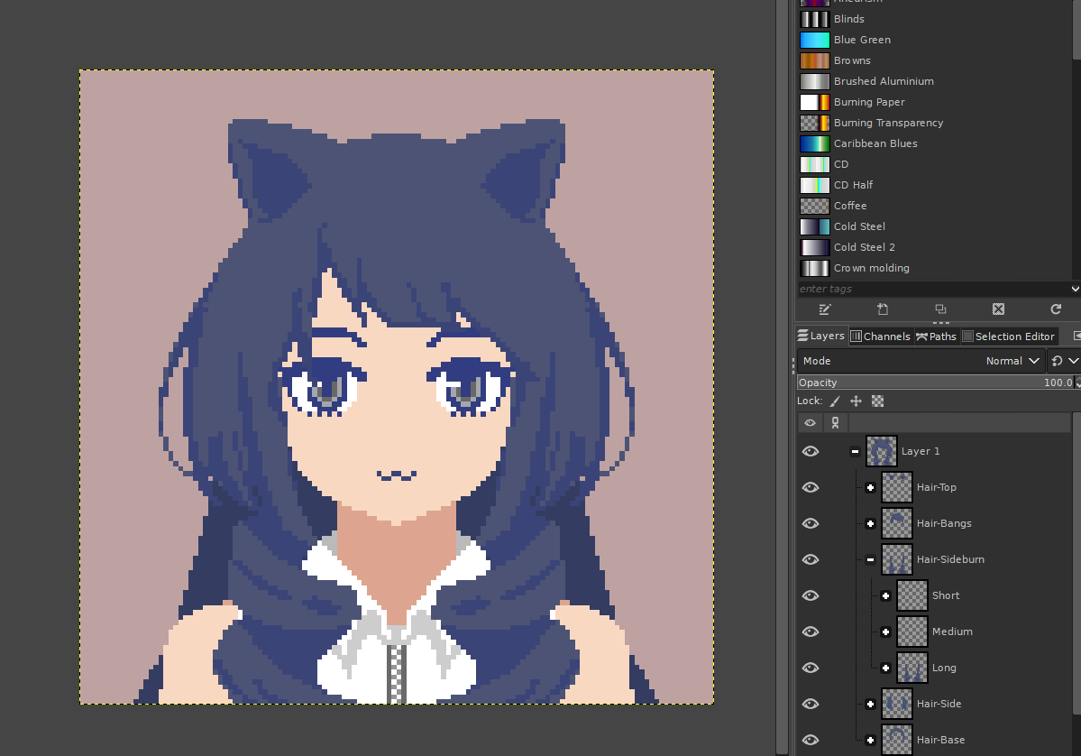 2D Female Character Portrait v1.30 by PixelGrassWork