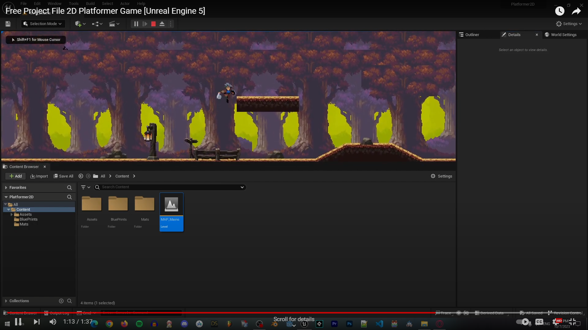 Free Project File 2D Platformer Game [Unreal Engine 5] by DRAGGONE STUDIO