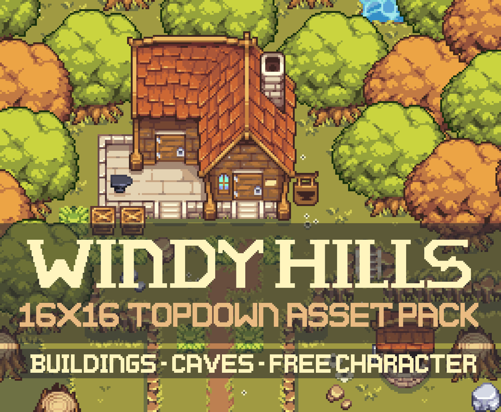 Windy Hills - 16x16 Top-down asset pack by RunninBlood