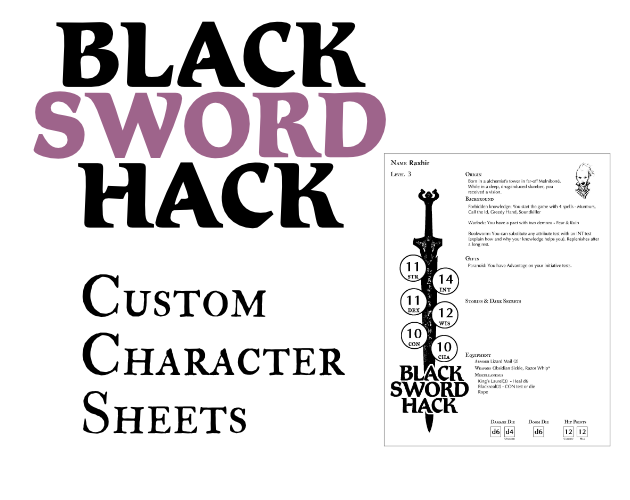 Black Sword Hack - Custom Character Sheet by ng76