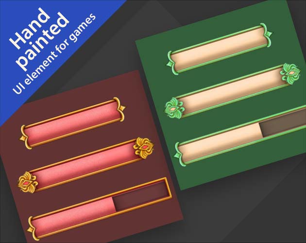 Hand painted game UI elements by acmgame