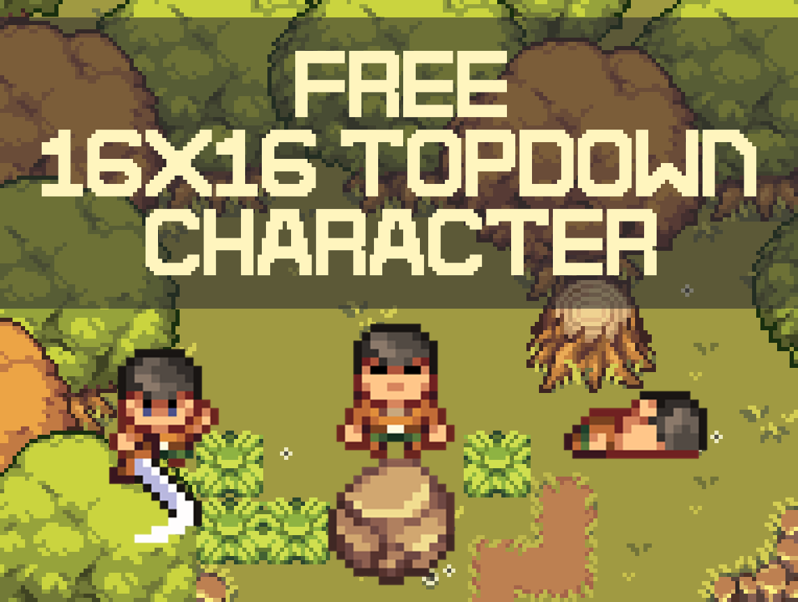 Free 16x16 Animated Top-down Character by RunninBlood