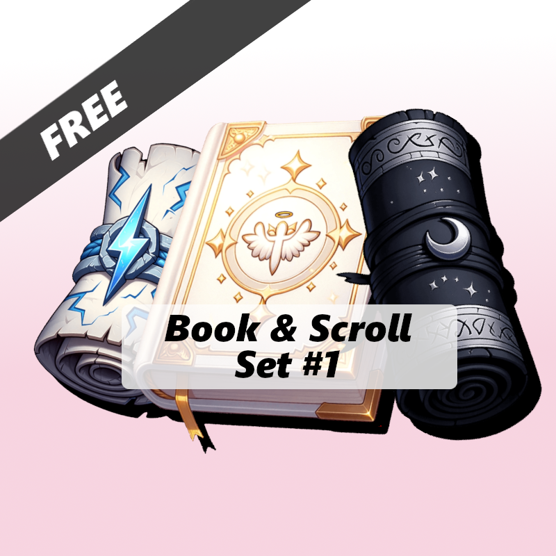 Book & Scroll Set #1 free version by TrulyMalicious