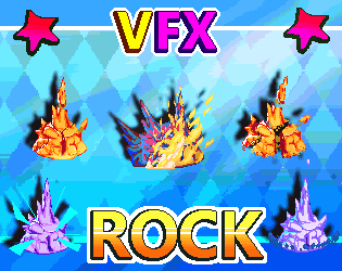 VFX - ROCK VOL 2 - Pixel Art Effects by kiddolink