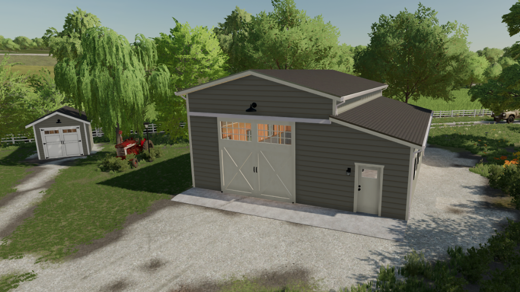 FS22: American Barn With Storage by OKUsedMods