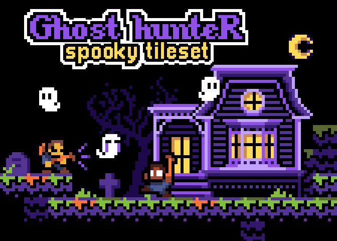 Ghost Hunters - Spooky Tileset by dani maccari