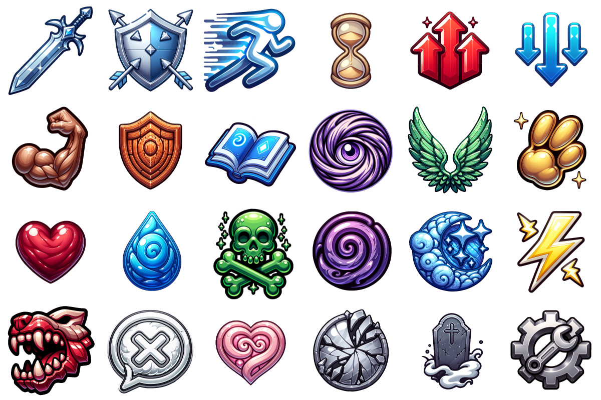 Status icons - Status icon Set #1 free version by TrulyMalicious