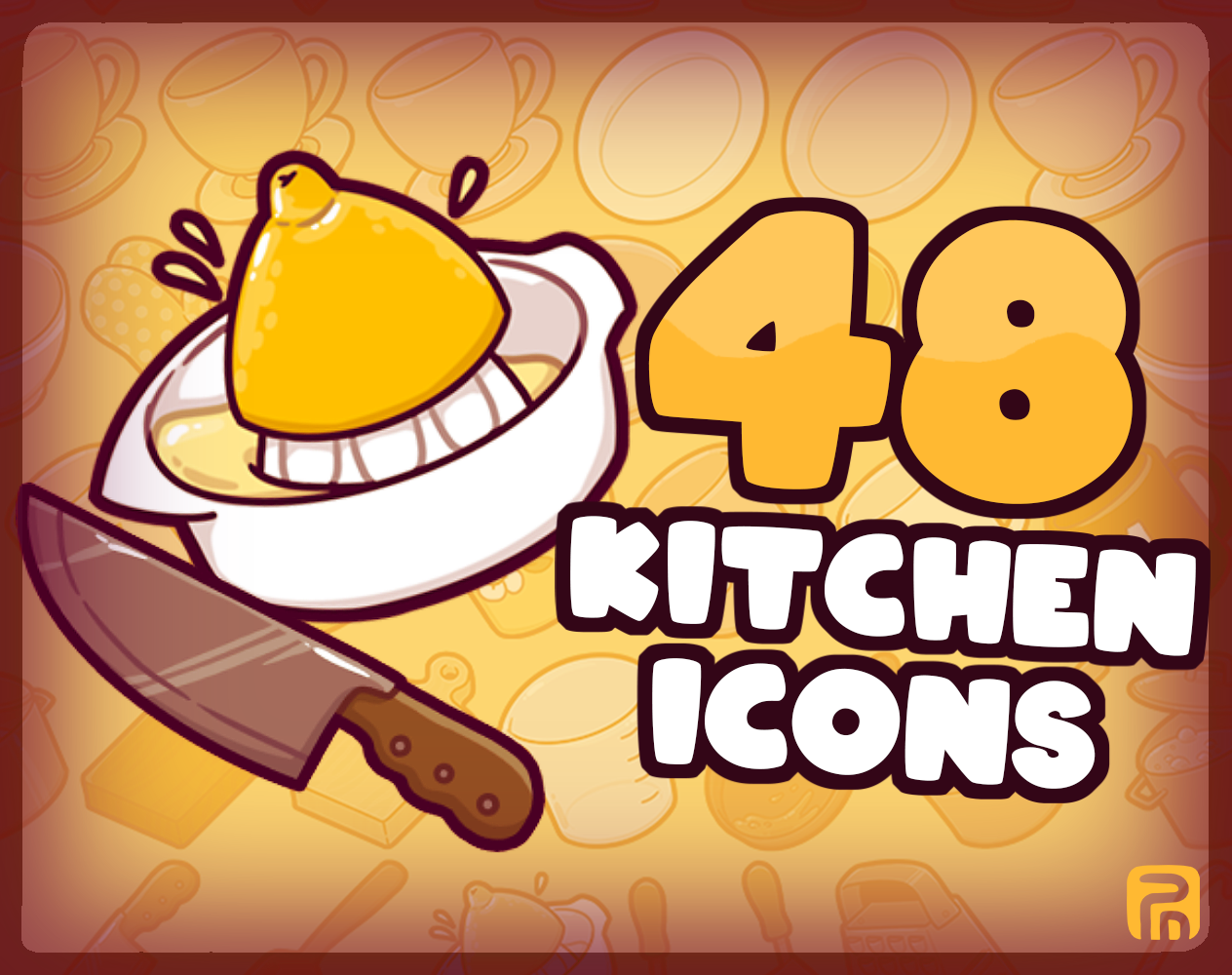 Kitchen Items Icons Pack (Royalty Free) by Penzilla