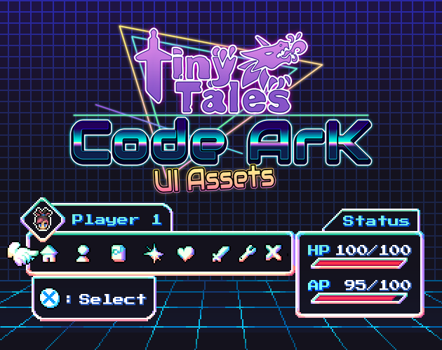 Tiny Tales Pixel 2D Code Ark: UI Assets by Mega Tiles