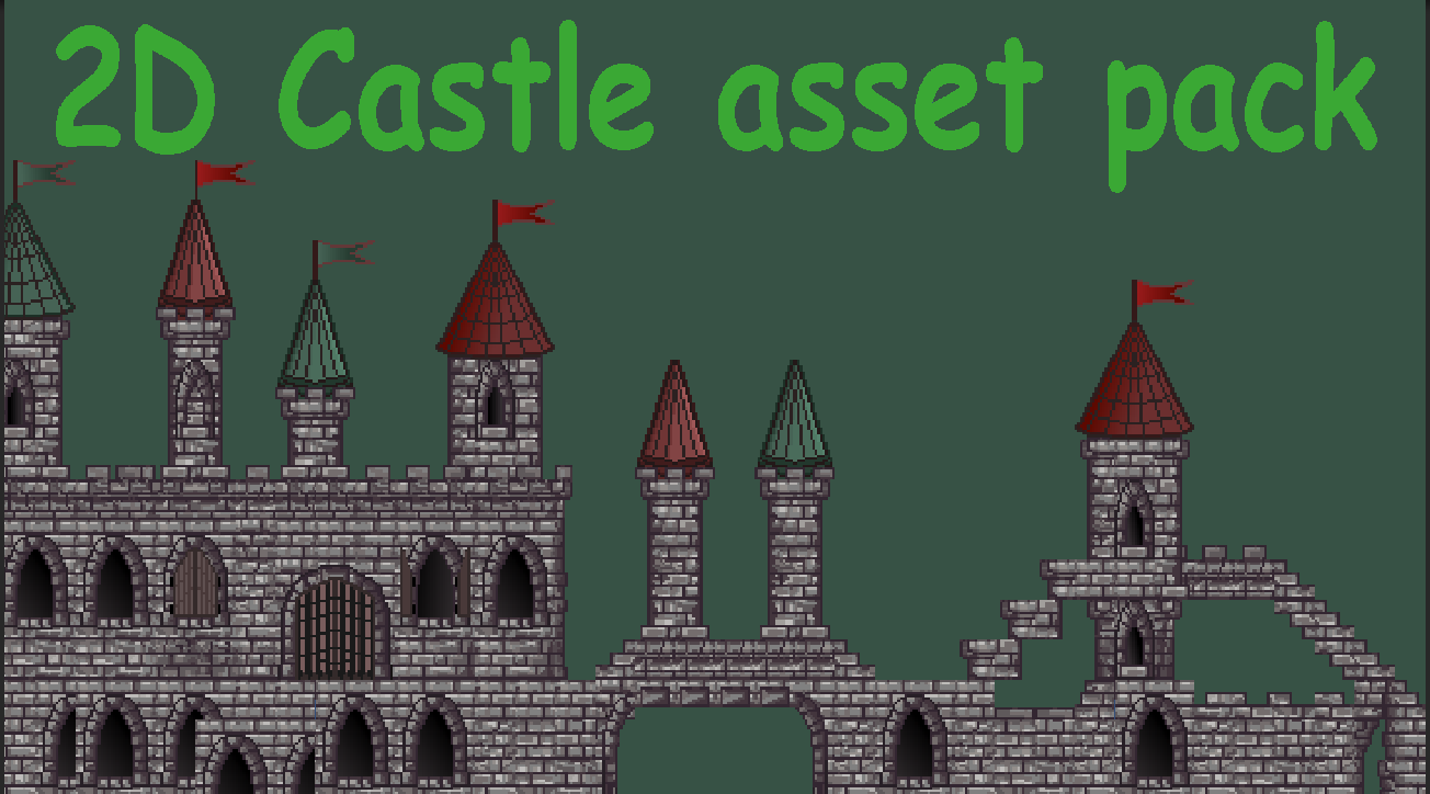 2D Castle pack PNG + Unity TileMap asset by 4 Pixels Family