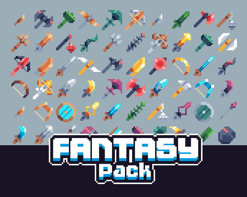 Update - New Itens and Free Version - Weapon and Shields Items [16x16 ...