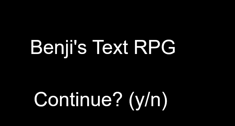 Benji's Text RPG v1.0.1 by BenjiboyGames