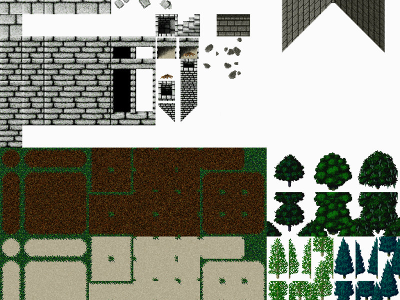 Forest of Ruins Tileset [32x32] by Kaz（Kaz Togo/とうごうかず）