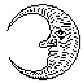 Moon Woodcut 1-bit by apocryphal_abstinence for Pixel Asset Pack Jam #2 ...