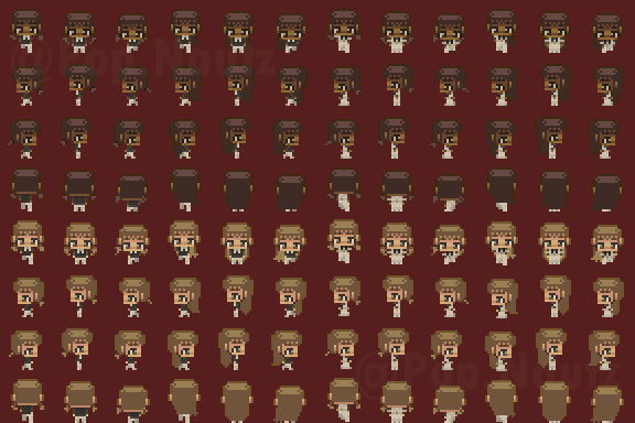 Pixel Formal Girls Sprites by PopNautz